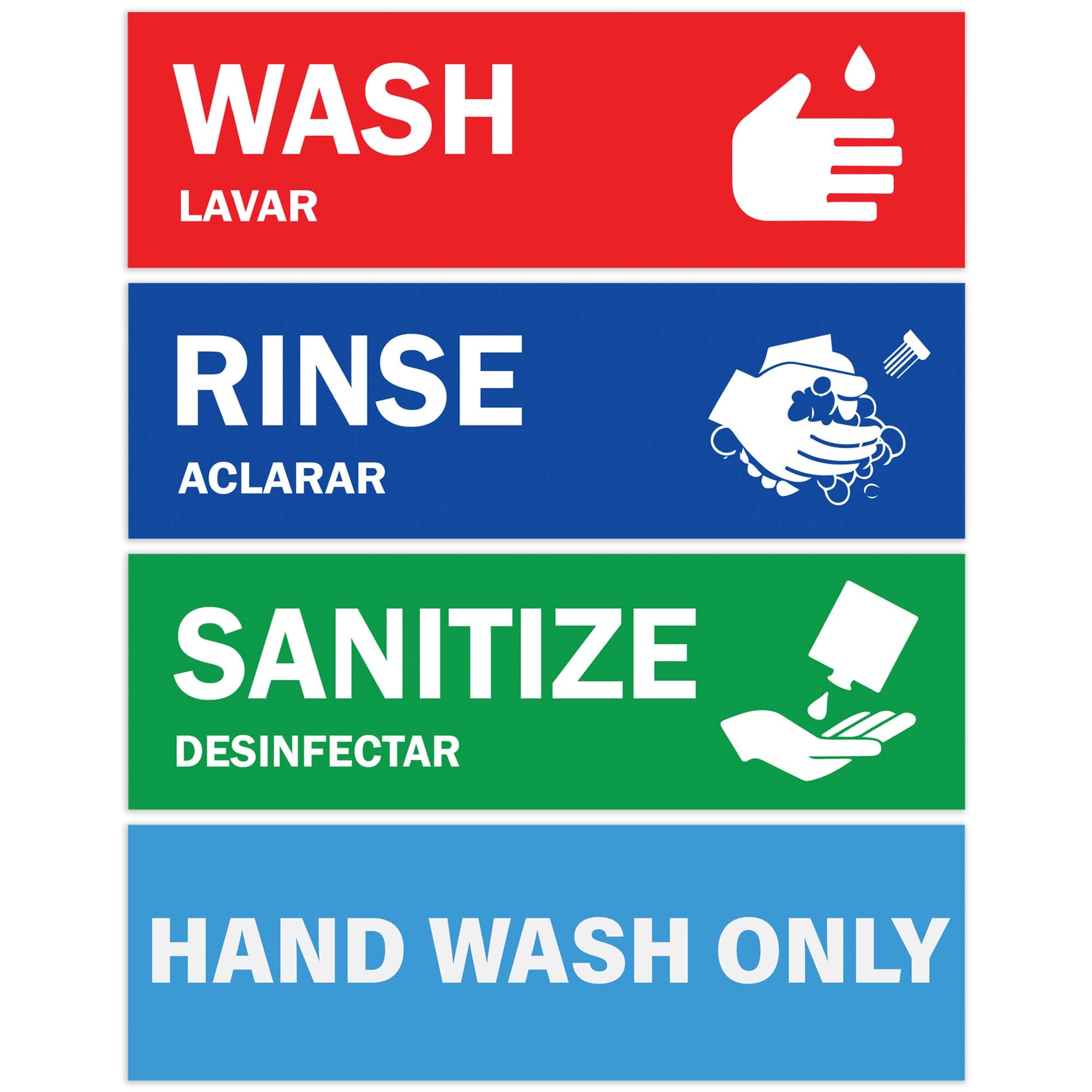 Durable 3-Compartment-Sink-Signs | Assured Signs – ASSURED SIGNS