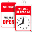 Professional ‘Be Back Soon’ Sign With Clock | Assured Signs – ASSURED SIGNS