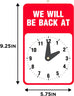 Professional ‘Be Back Soon’ Sign With Clock | Assured Signs – ASSURED SIGNS